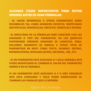 Revit – Fórmulas en Parámetros – DaniBIM